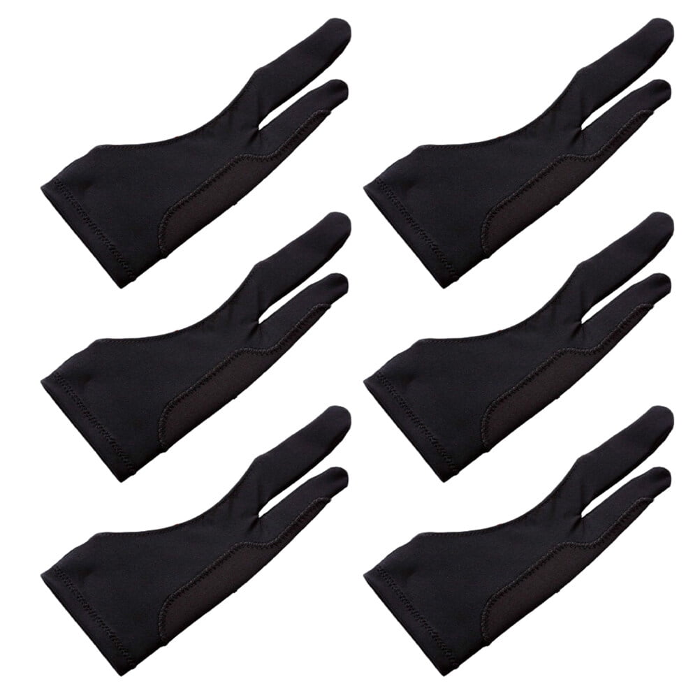 NUOLUX 6Pcs Two Finger Gloves Tablet Drawing Gloves Anti Touch Gloves ...
