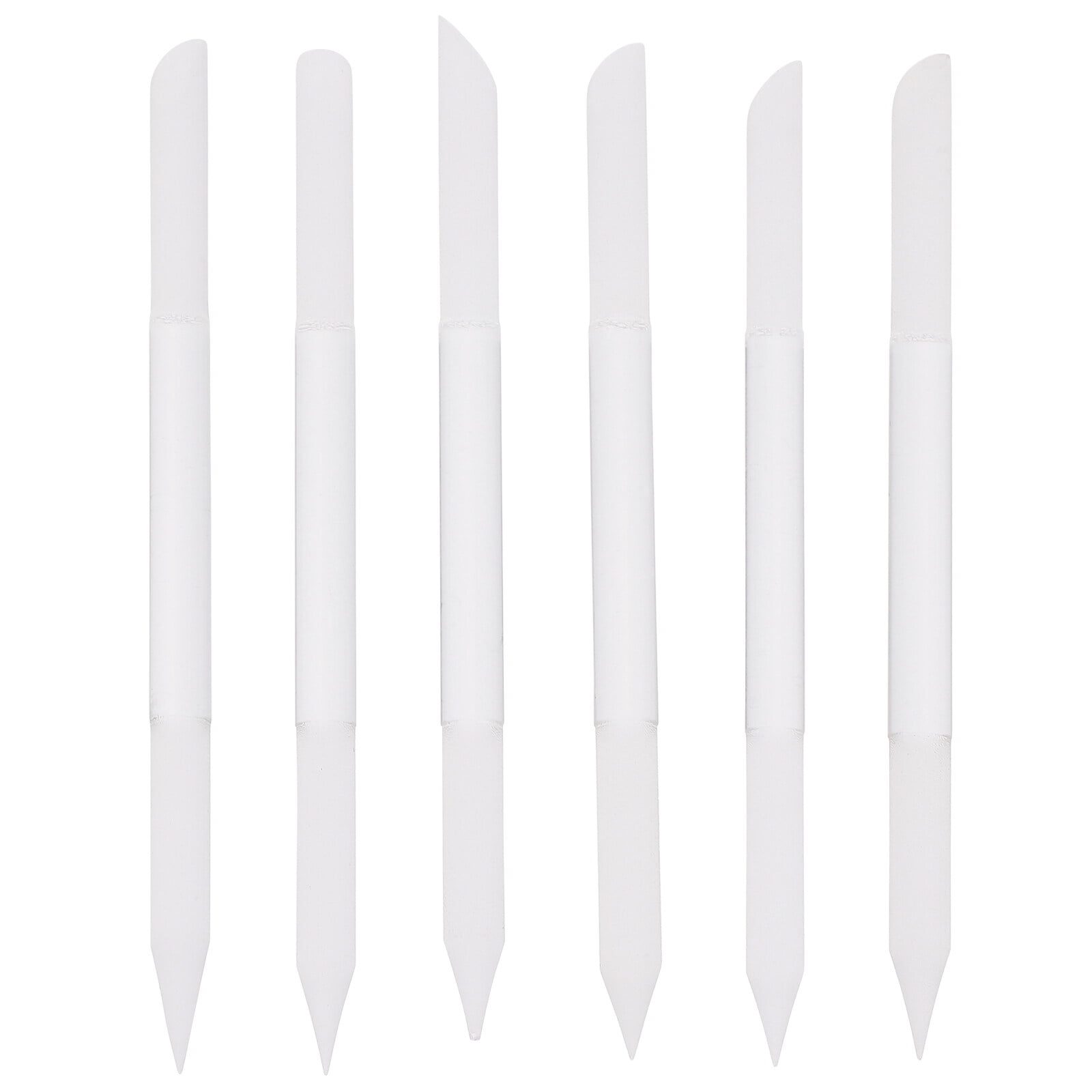 NUOLUX 6pcs Glass Cuticle Pusher Nail File Set Double Sided Crystal ...