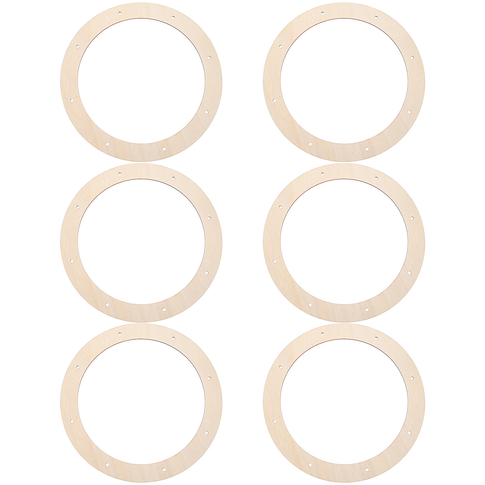 NUOLUX 6pcs Wood Circle Wreath Frames Wire Wreath Rings Floral Wreath ...