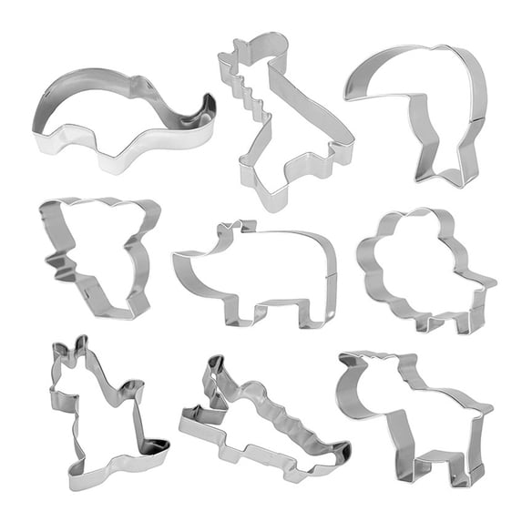 NUOLUX 9pcs Animals Series Shaped Baking Mold Set Stainless Steel ...