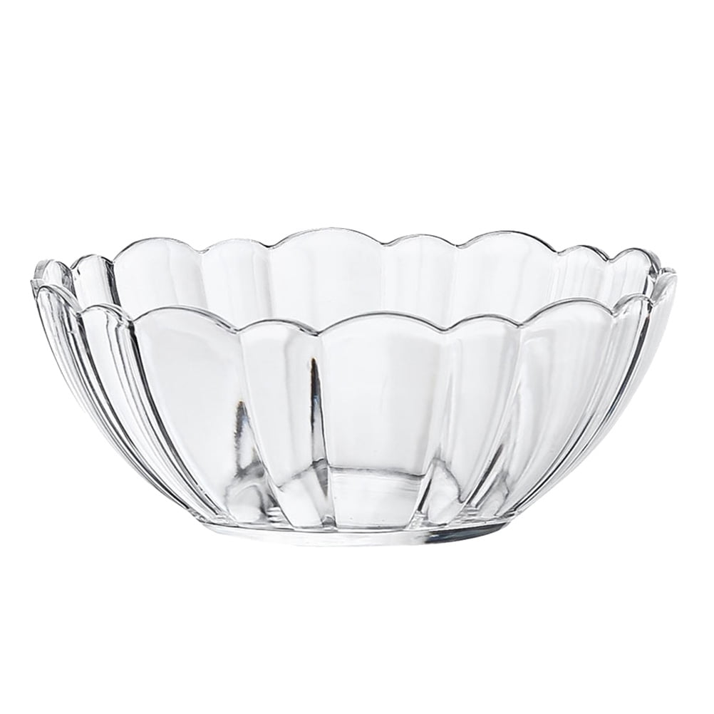 NUOLUX Acrylic Round Clear Salad Bowl Food Serving Lotus Bowls for ...