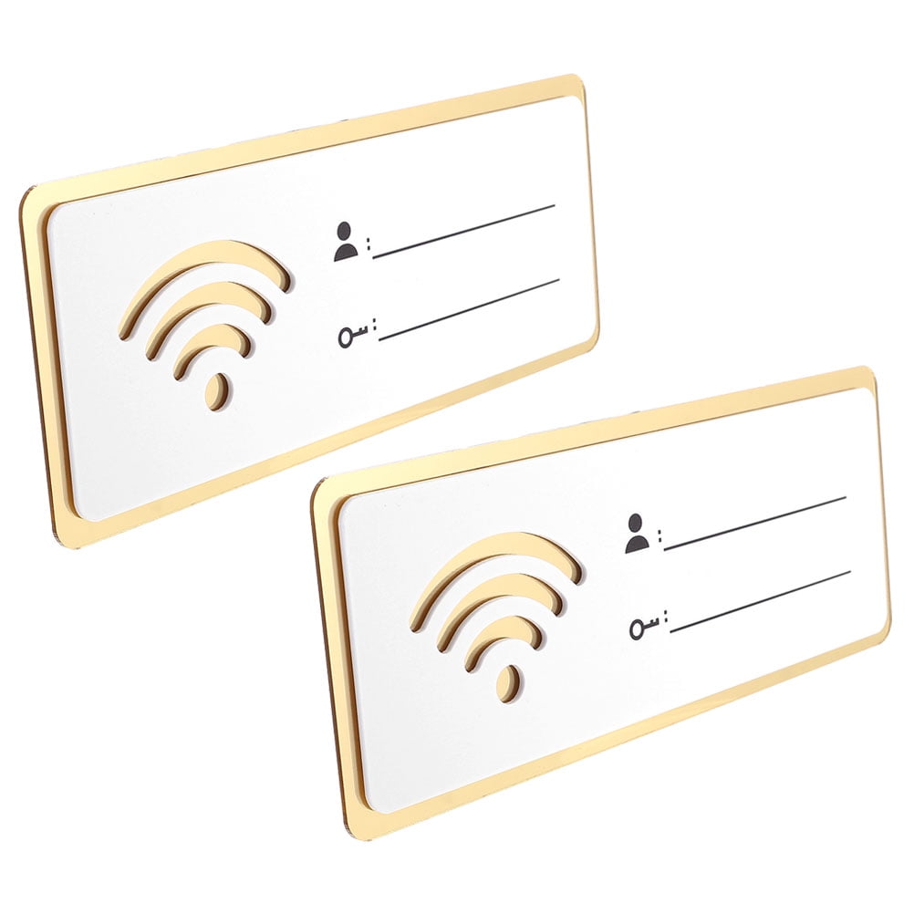 NUOLUX Acrylic Wifi Sign Board for Business in Simple Design 2Pcs ...