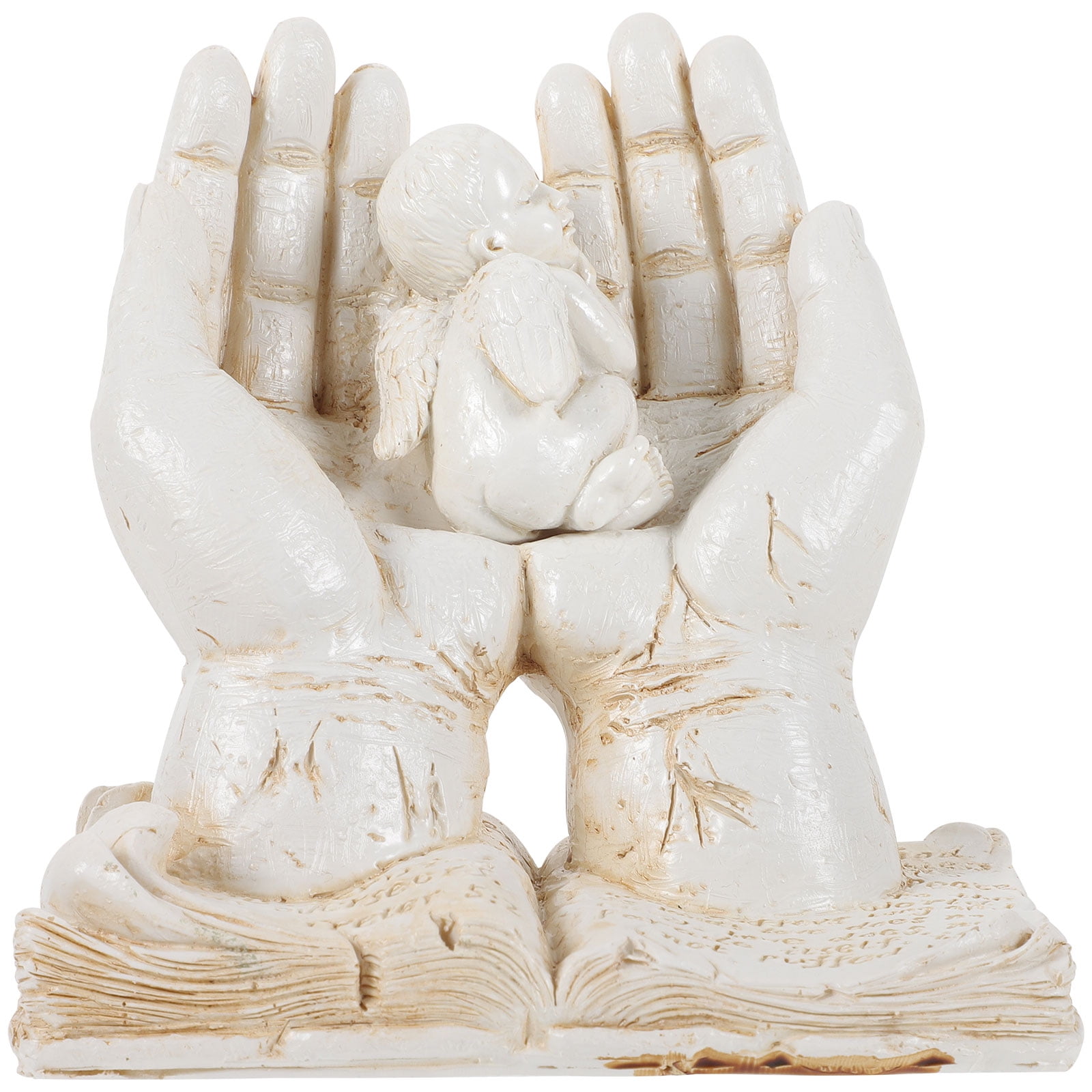 NUOLUX Angels Baby In God's Hand Resin Hand Sculpture Desktop Resin ...