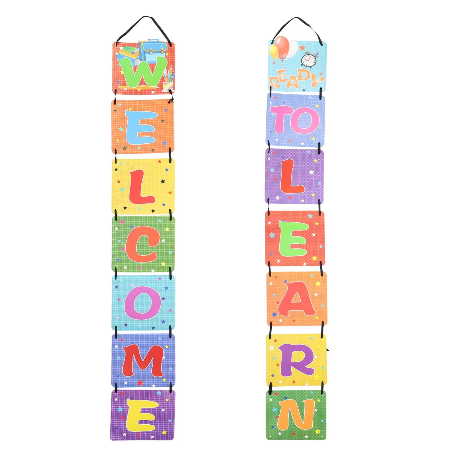 NUOLUX Banner School Classroom Banner Welcome Wallflag Paperbulletin ...