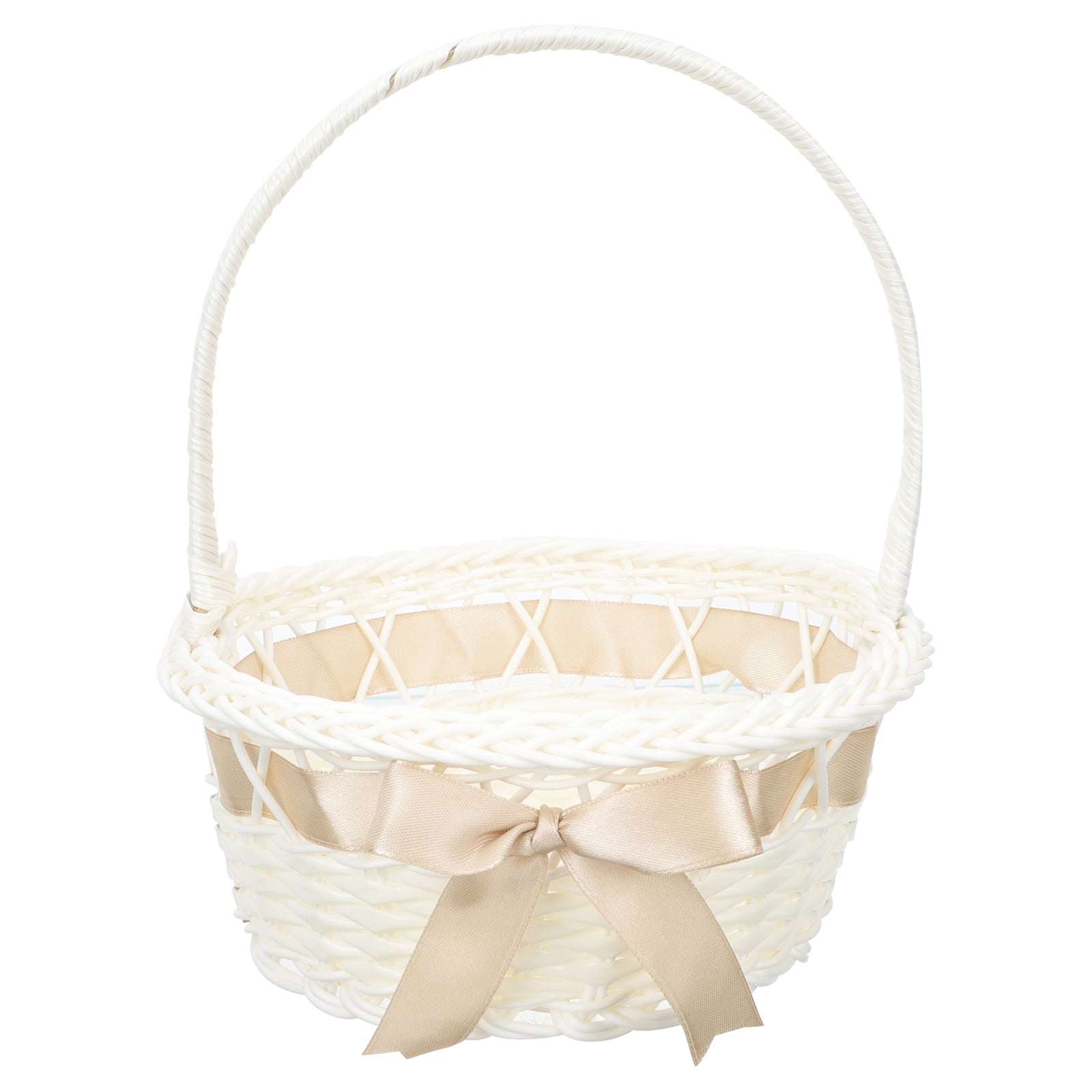 NUOLUX Basket Flower Woven Wedding Baskets Girl Storage Wickerrattan ...