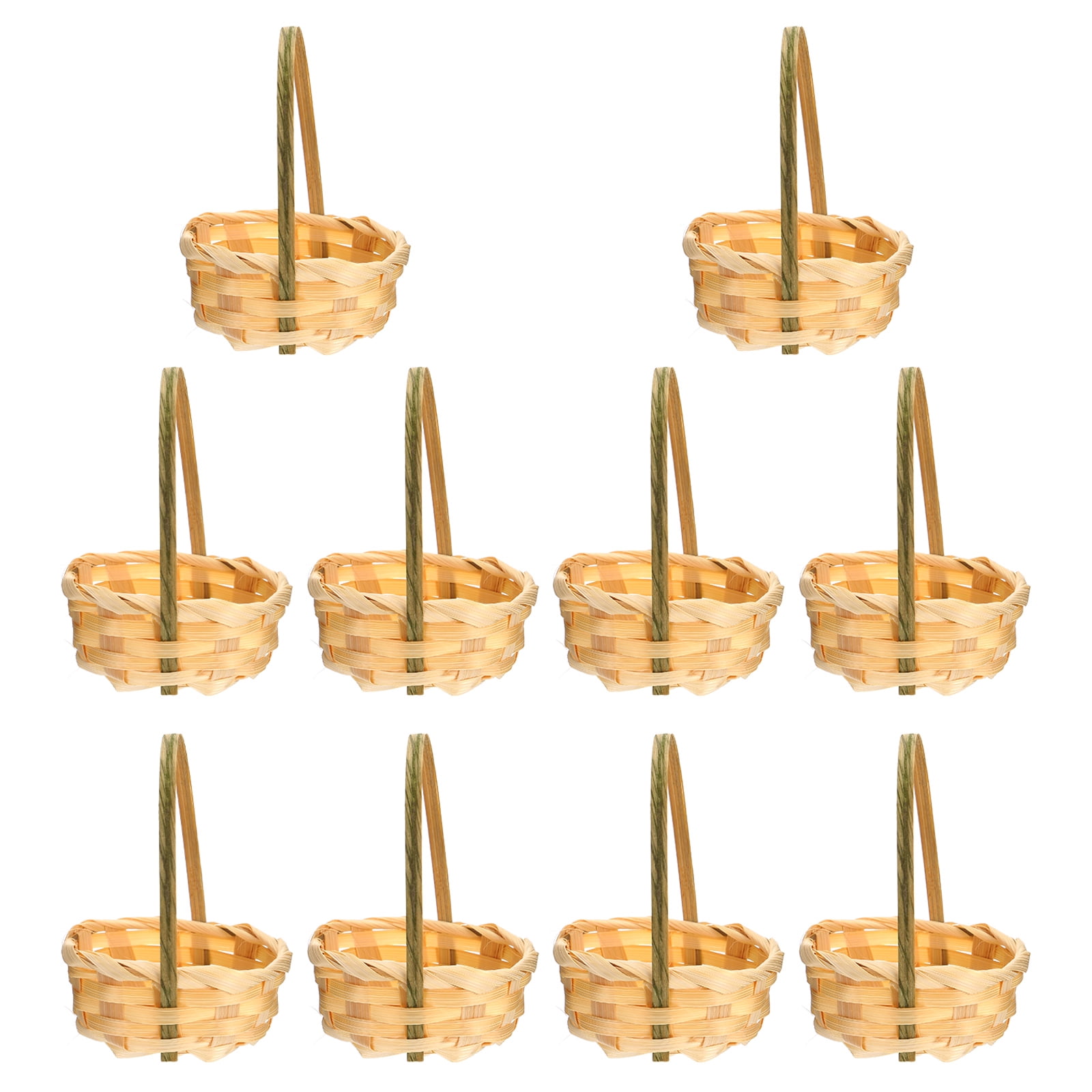 NUOLUX Basket Mini Baskets Woven Flower Miniature Rattanbasket Wicker ...