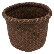 Large Natural Mango Wood Indoor Planter Cachepot, 9" Diameter & 8.5 ...