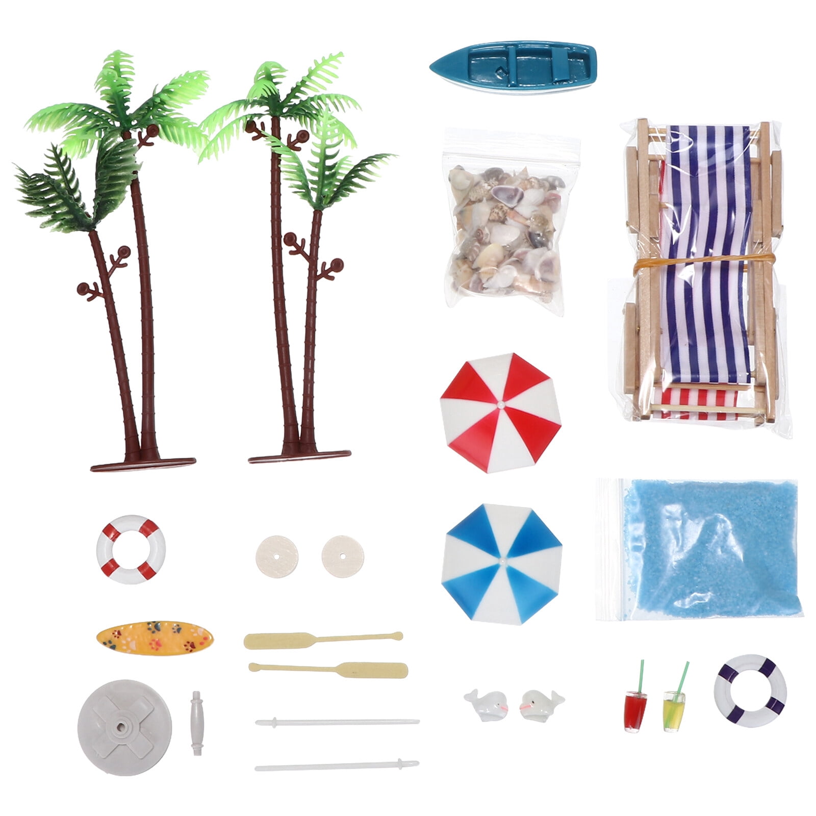 NUOLUX Beach Mini Nauticalfigurines Kit Accessories Garden Decorations ...