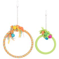 QBLEEV Chicken Swing Toy for Coop Natural Safe Wooden Accessories Large ...