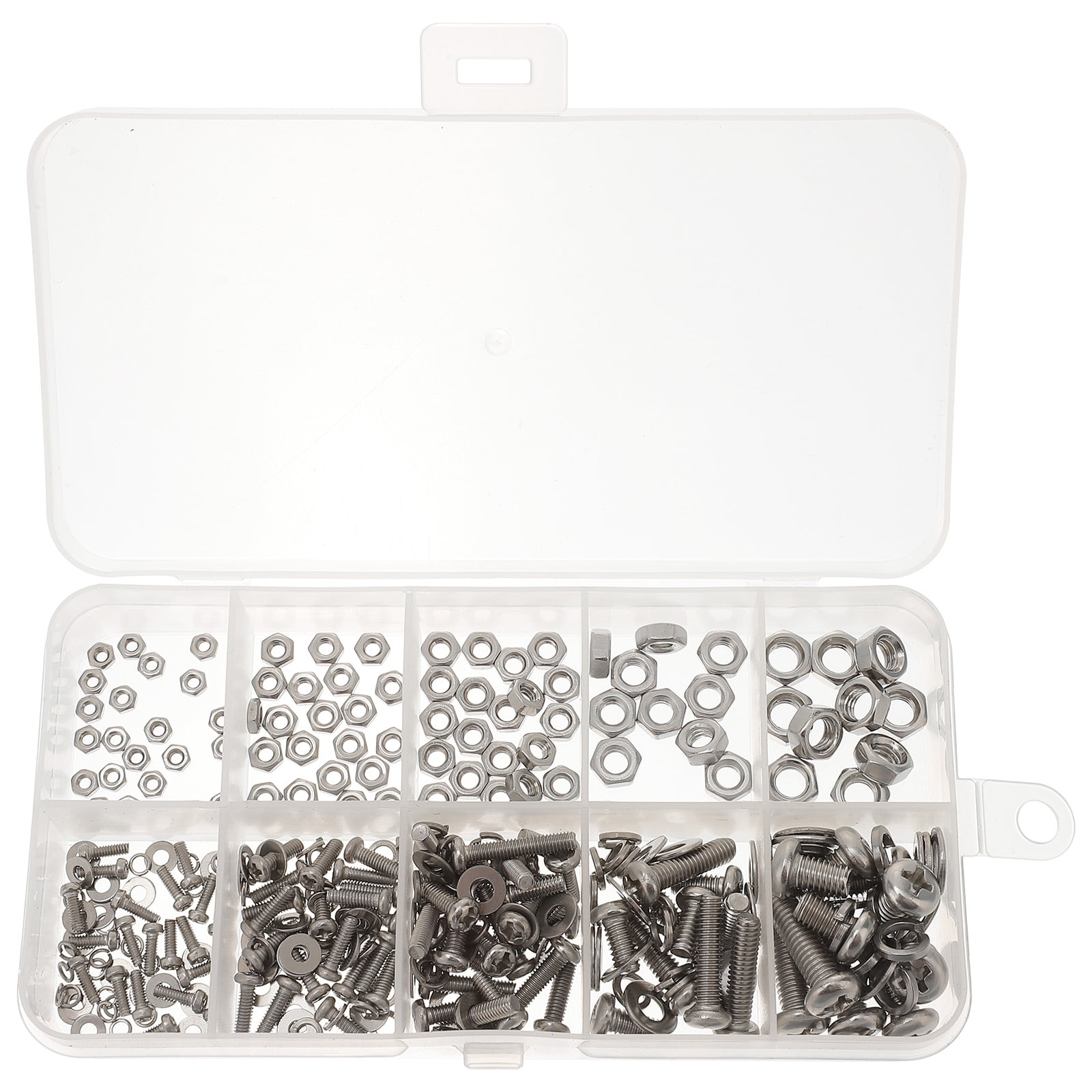 NUOLUX Bolts Nuts Assortment Kit Bolt Nut Assorted Washer Washers ...