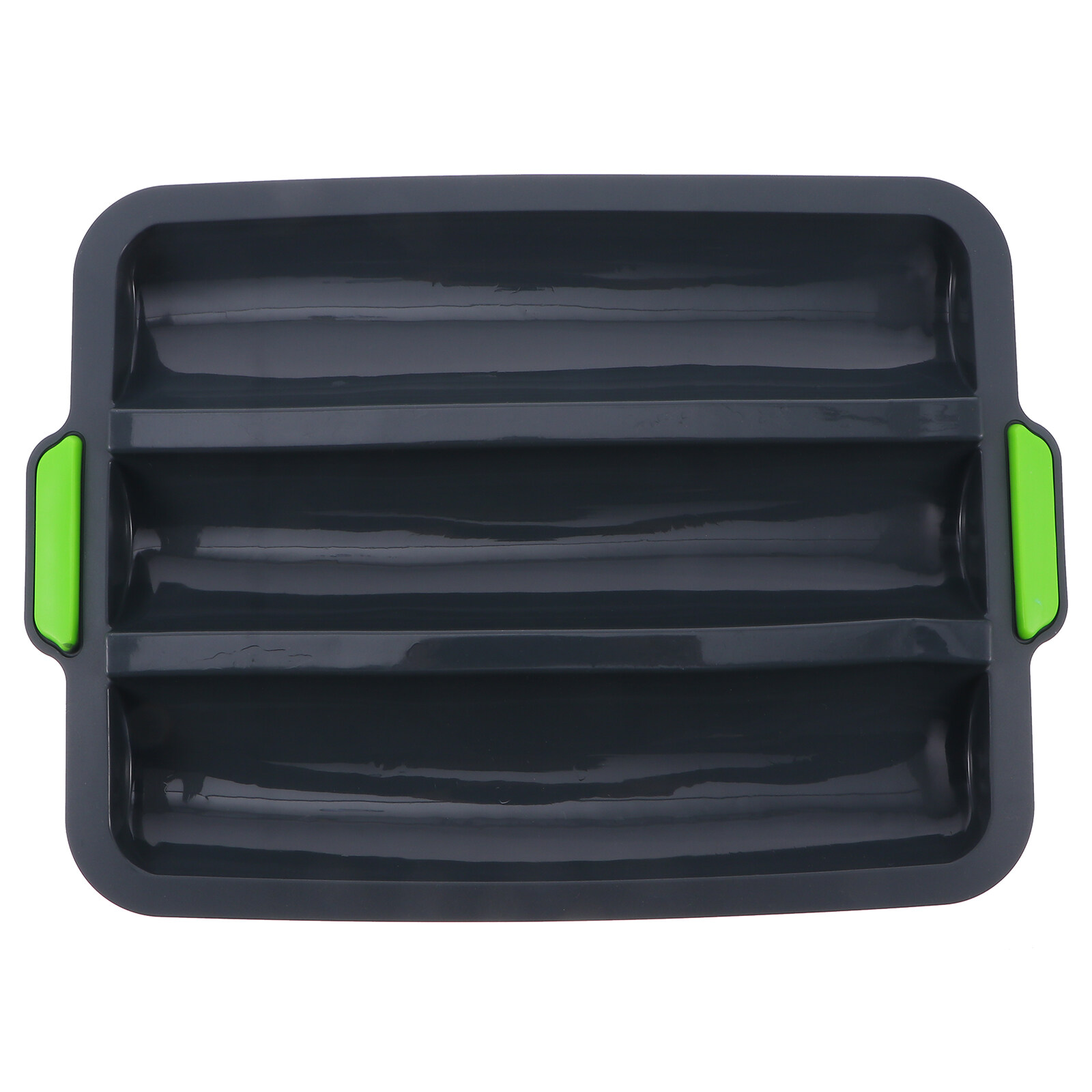 NUOLUX Bread Baking Mold Pan Cake Silicone French 3 Pan Tray Oven Mold ...