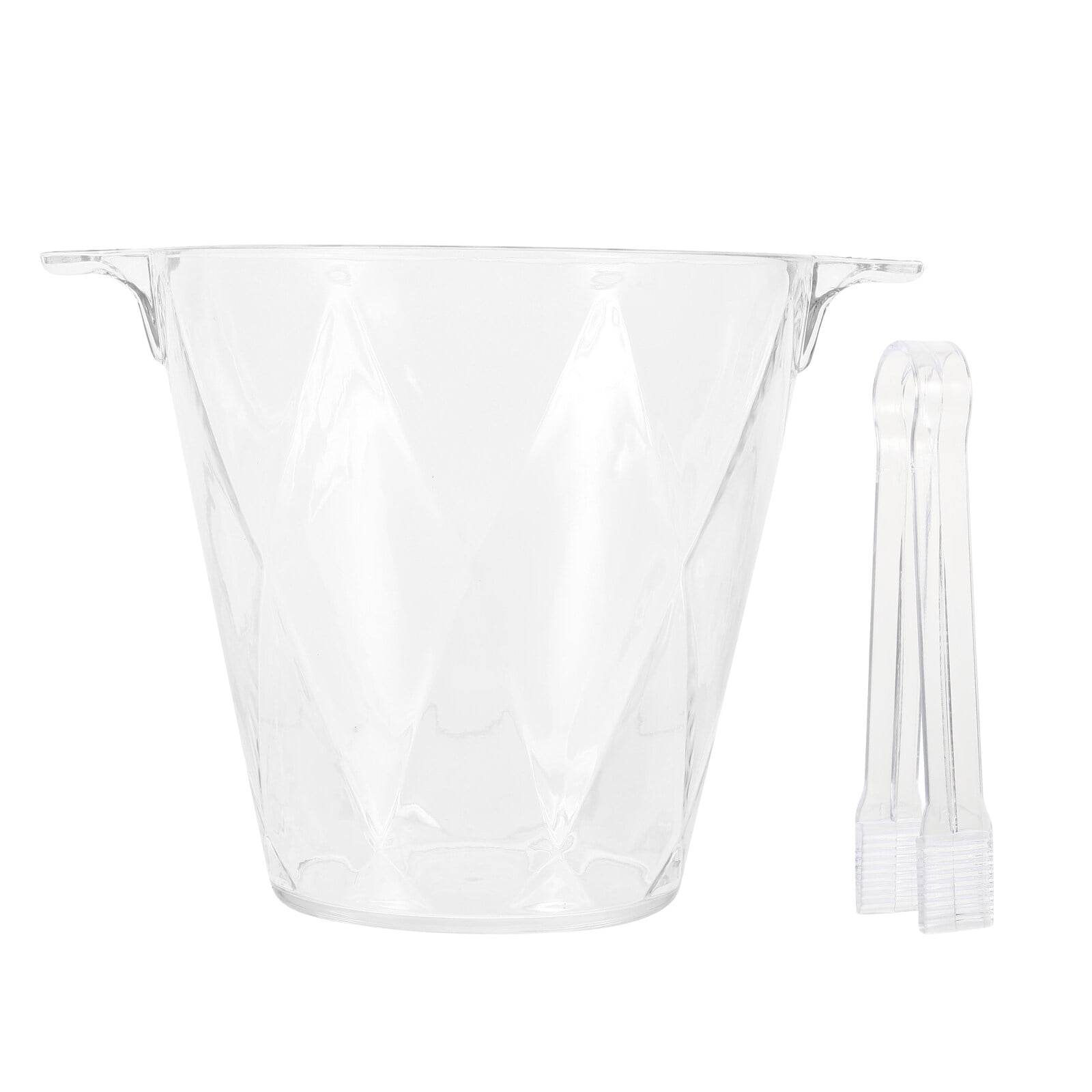 NUOLUX Bucketice Acrylic Champagne Tub Chiller Beverage Clear Cooler ...
