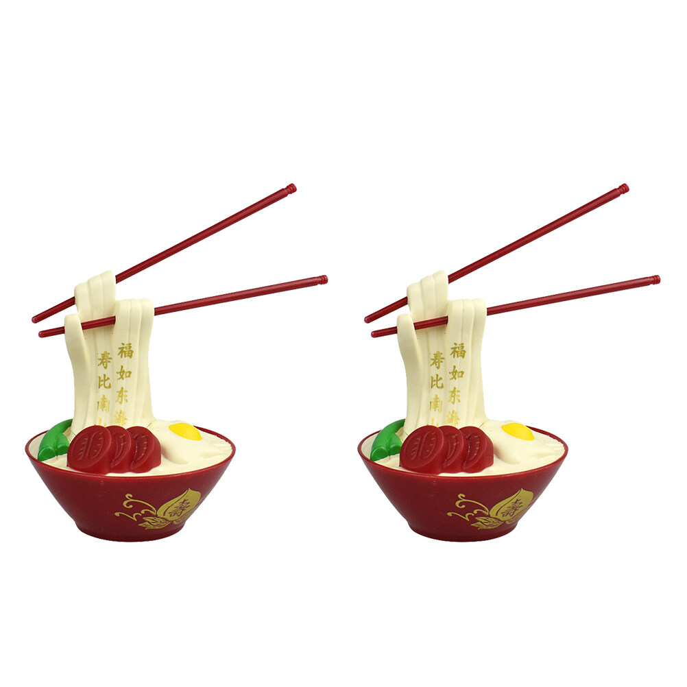 NUOLUX Cake Ramen Birthday Topper Figurine Noodles Miniature Picks ...