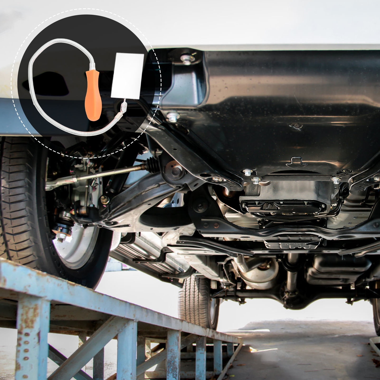 NUOLUX Car Inspection Mirror 1Pcs for Mechanics and Enthusiasts Orange ...