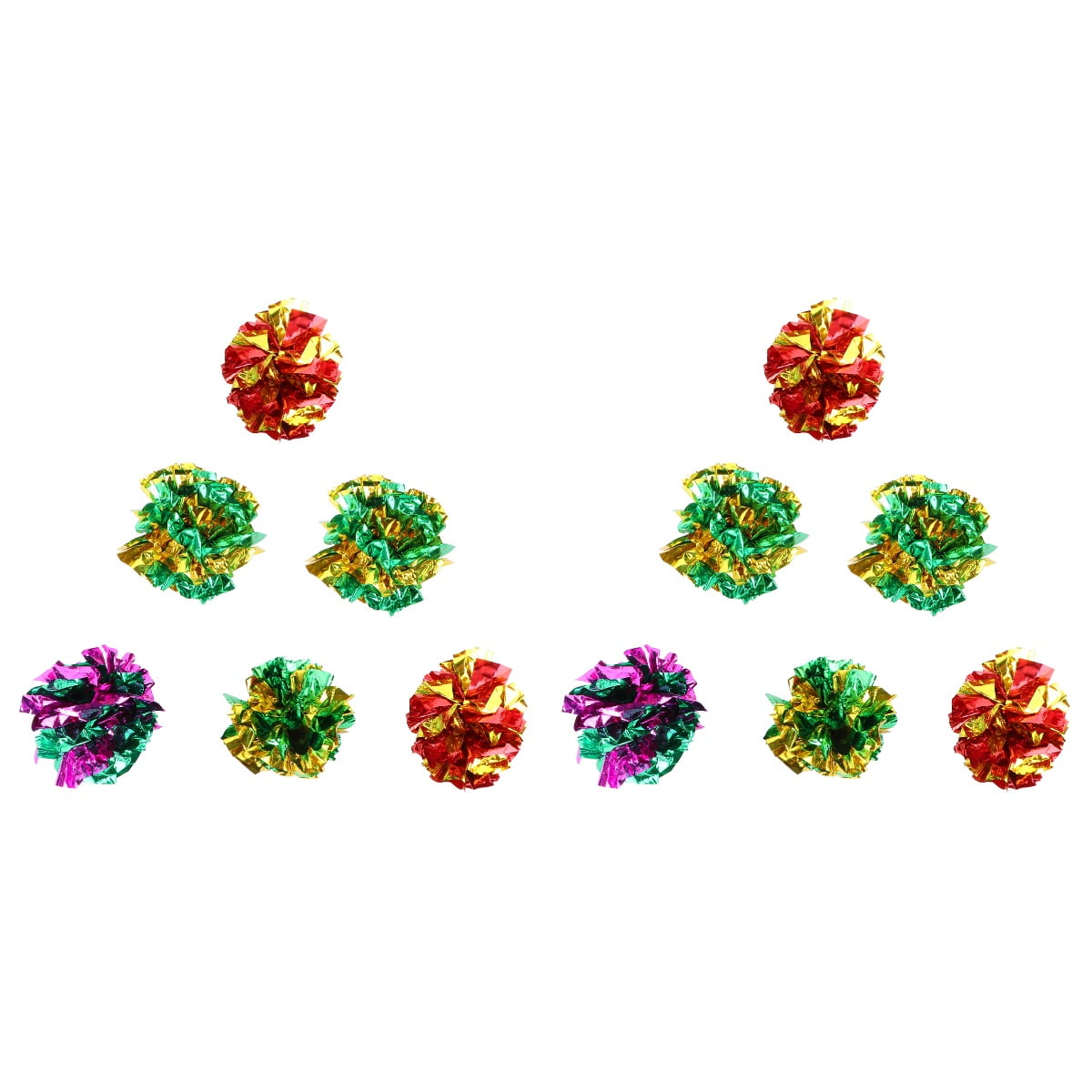 NUOLUX Cat Balls Crinkle Mylar Toys Balls Cats Toy Exercise Bulk Kitten ...