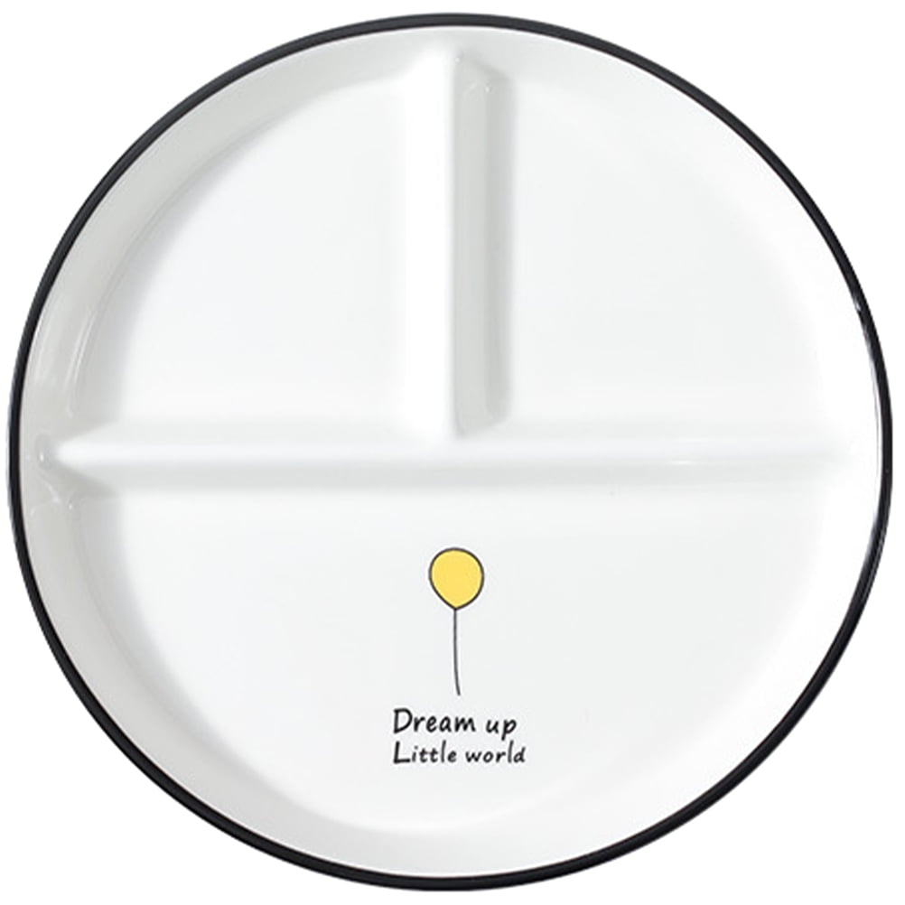 DEEPCRAFF Ceramic Snack Sorting Plate Portion Control Plate 1Pcs ...