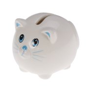 7 Inch Ceramic Kitty Cat Savings Piggy/Coin/Money Bank, Brown - Walmart.com