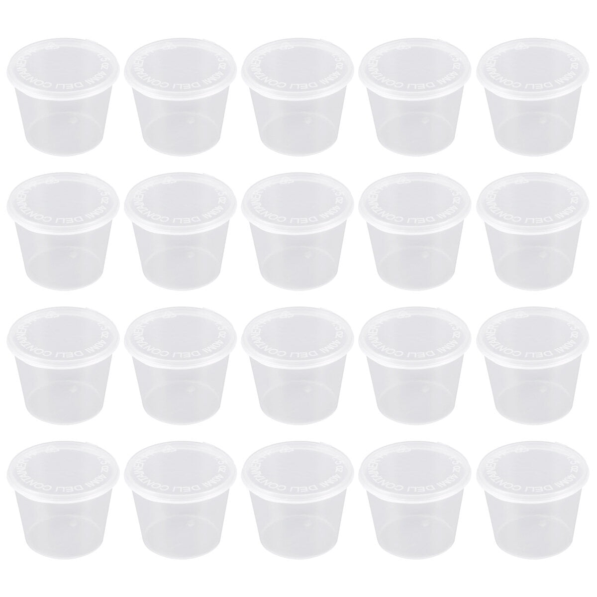 NUOLUX Reusable Mini 1 Oz Plastic Cups with Leak Proof Lids for ...