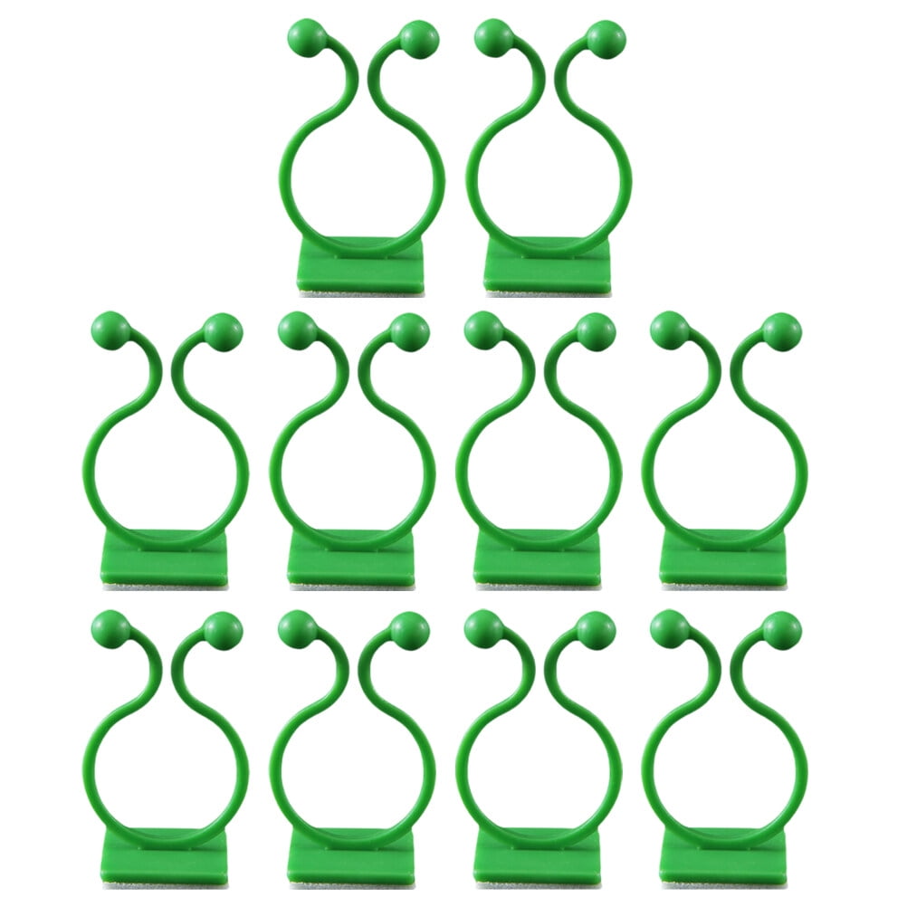CATIEBYE ABS Plant Fixture Clip Green Easy to Use Retaining Knob 10Pcs ...