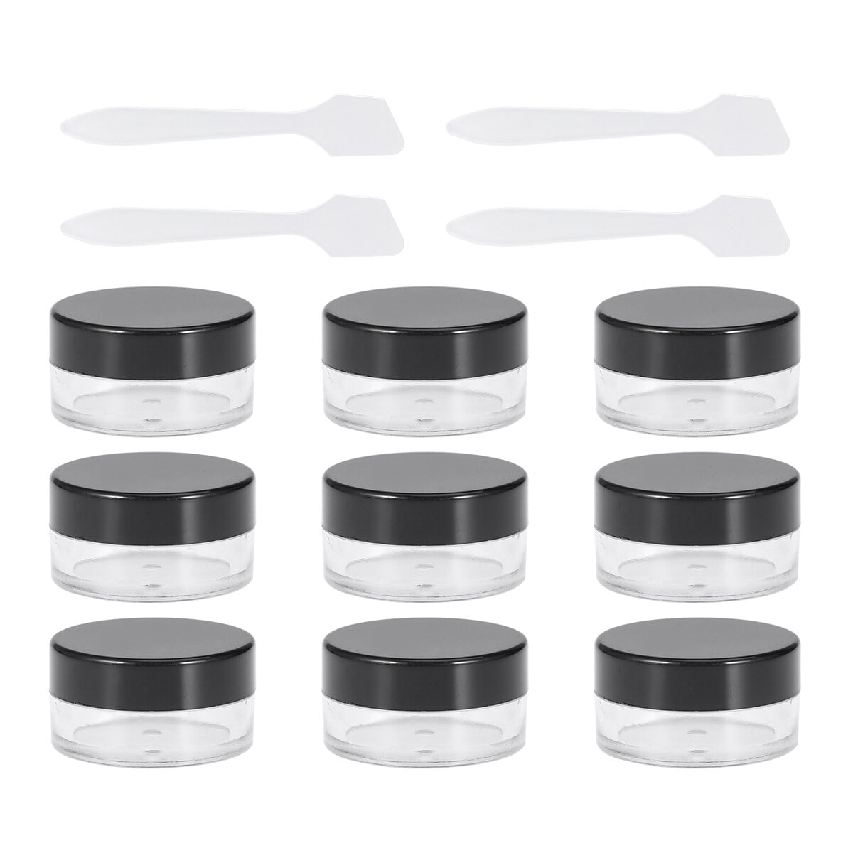 NUOLUX Small Plastic Jars with Lids for Cosmetics, Cream, Lip Balm ...