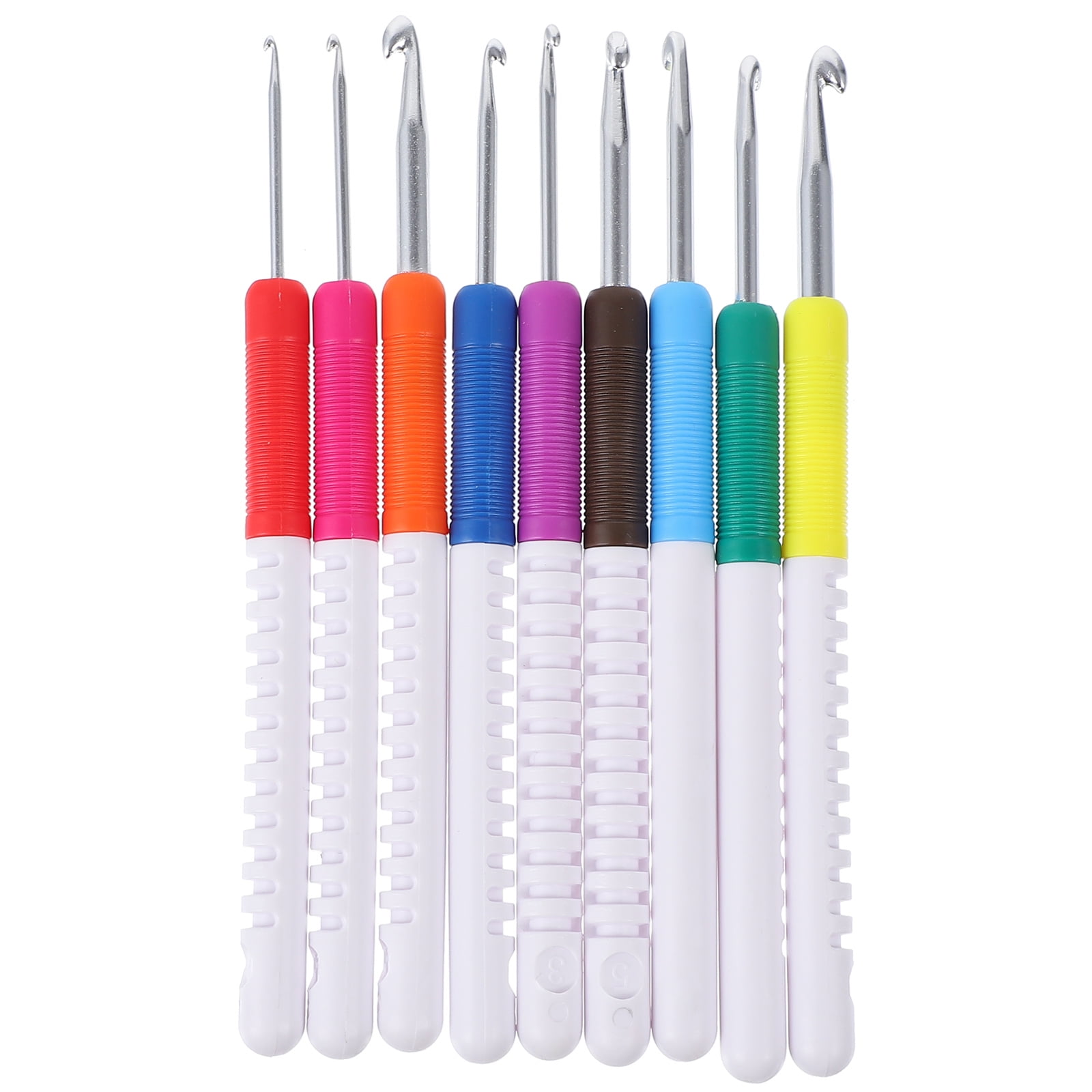 NUOLUX 9 Pcs Crocheting Supplies Tool Two-color Plastic Hook Hooks Set ...