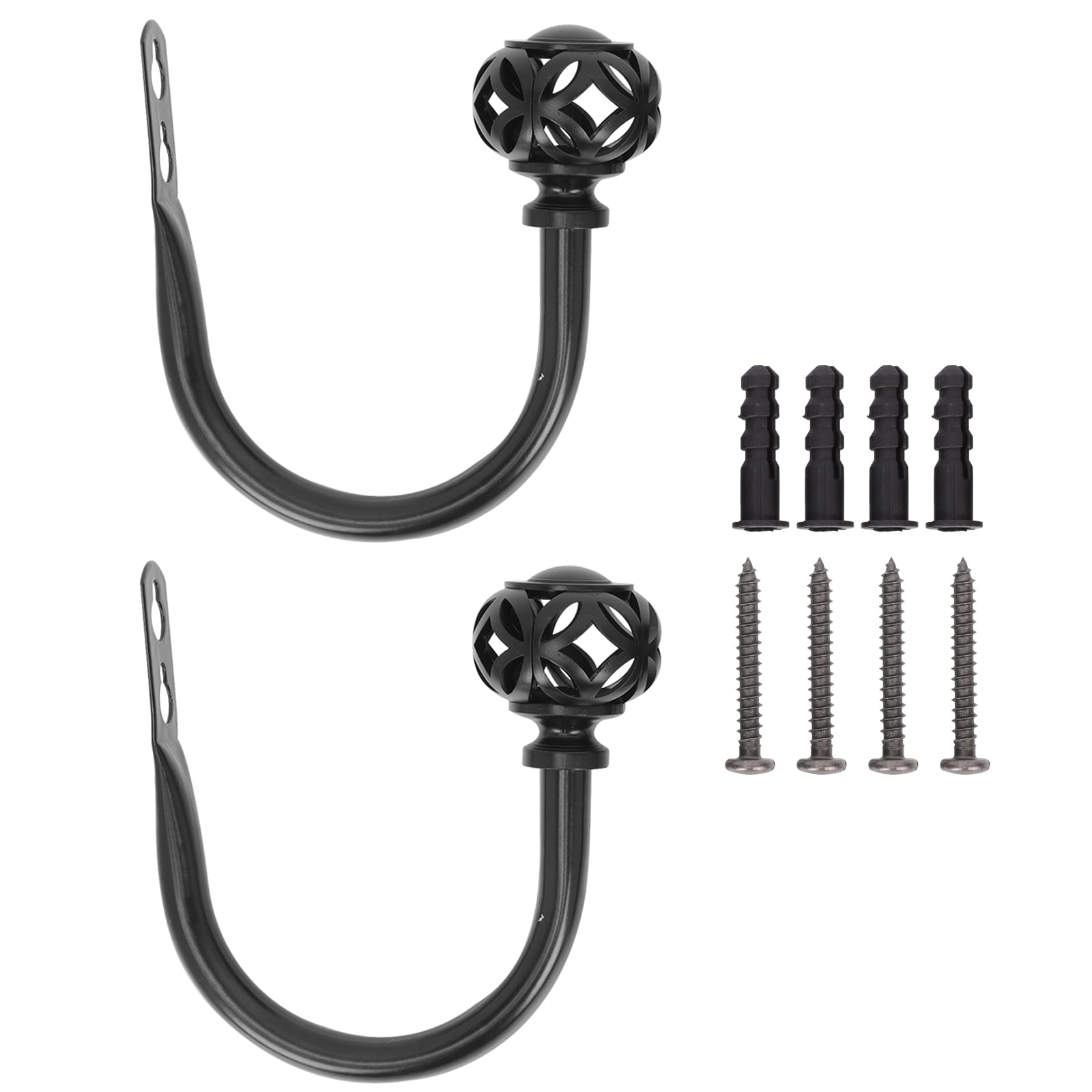 NUOLUX Curtain Wall Rod Hanger Hook Bracket Drapery Hat Coat Tassel ...