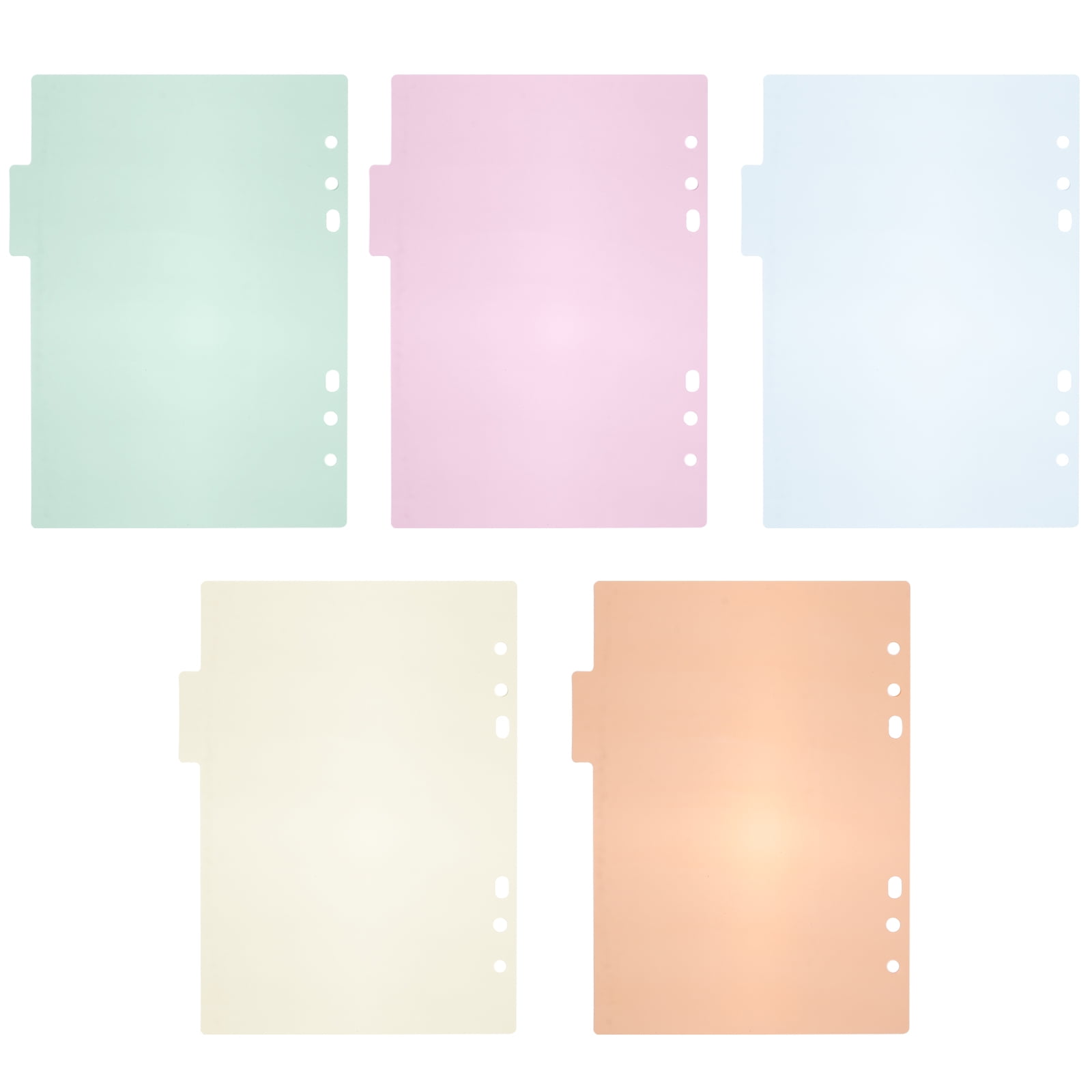 NUOLUX Dividers Binder Tabsplastic Hole 6 Transparent A5 Binders ...