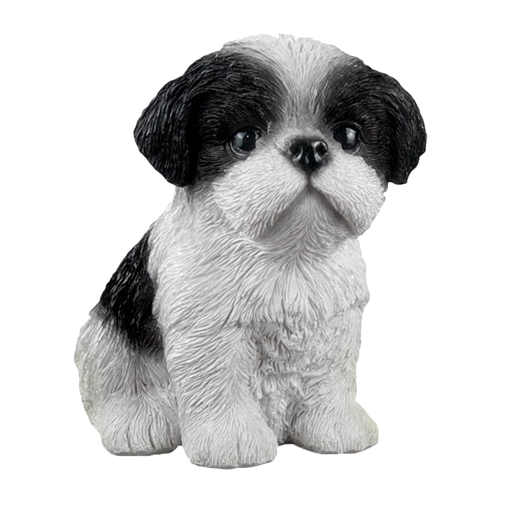 Shih Tzu Ornament Doggy Toy Cute Puppy Figurine Resin Dog Sculpture for ...