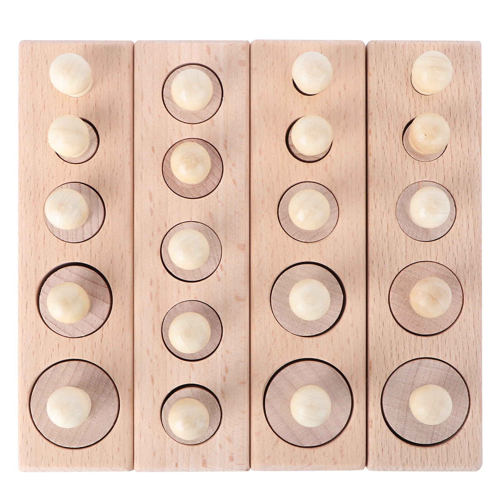 NUOLUX Educational Wooden Toy Cylinder Socket Early Development Senses ...
