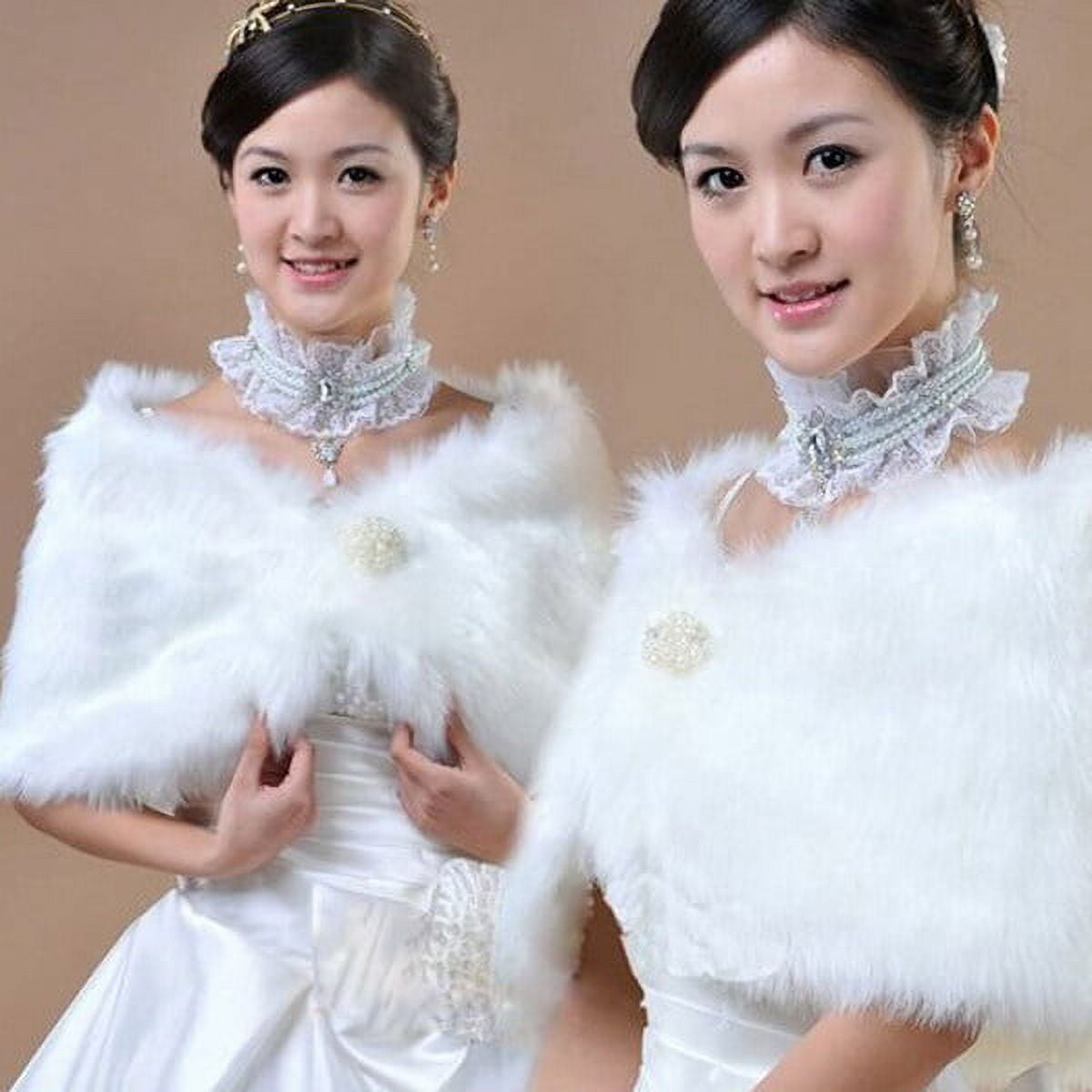 Tineasur Bridal Tulle Cape Faux Ivory 1Pcs - Walmart.com