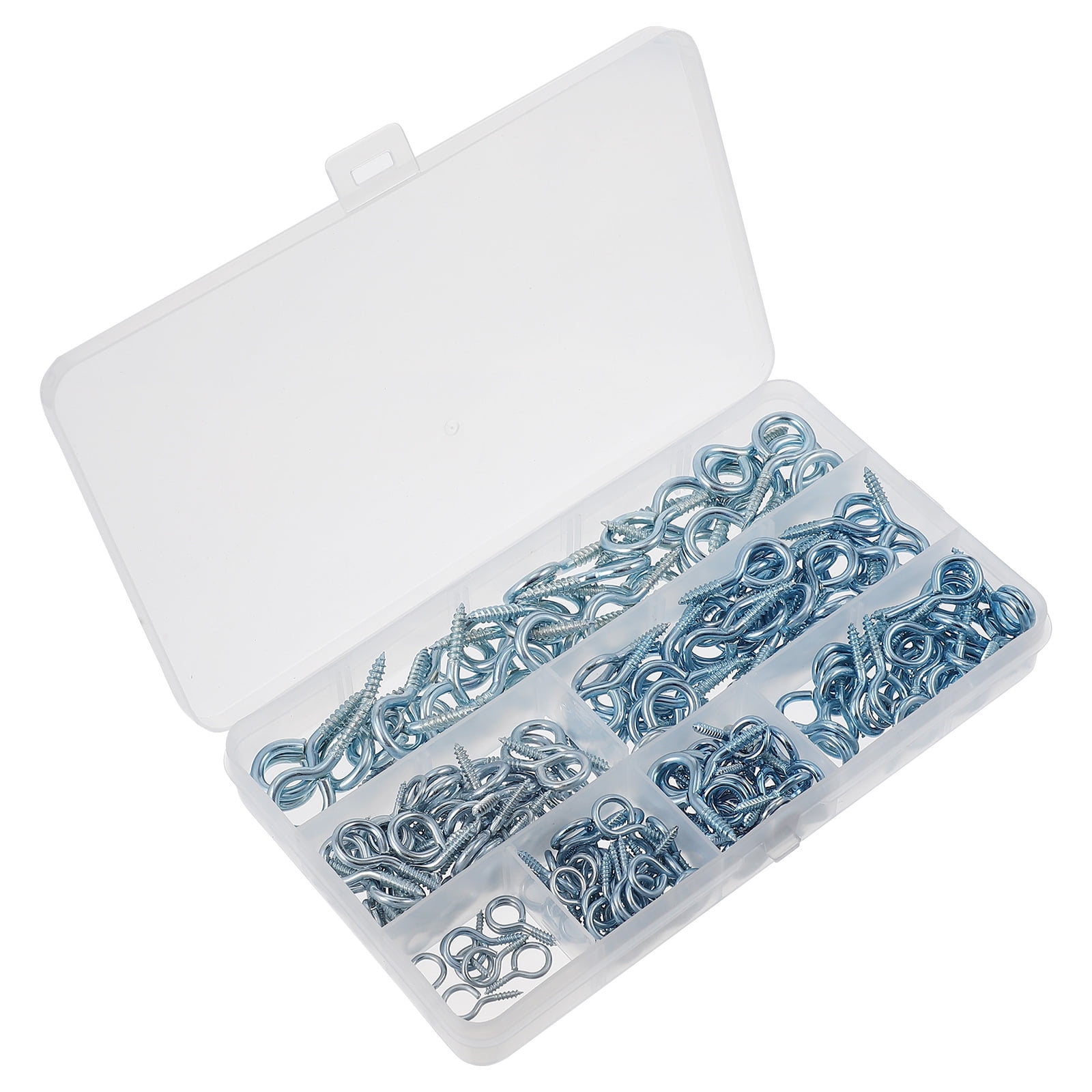 CATIEBYE 210Pcs Sheep Eye Screw Set Silver Iron Self Tapping for Wooden ...