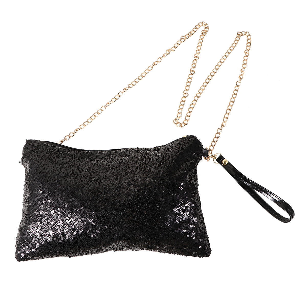 NUOLUX Fashion Sparkly Sequin Handbag Lady Party Evening Clutch Shoulder Bag for Women (Black ...