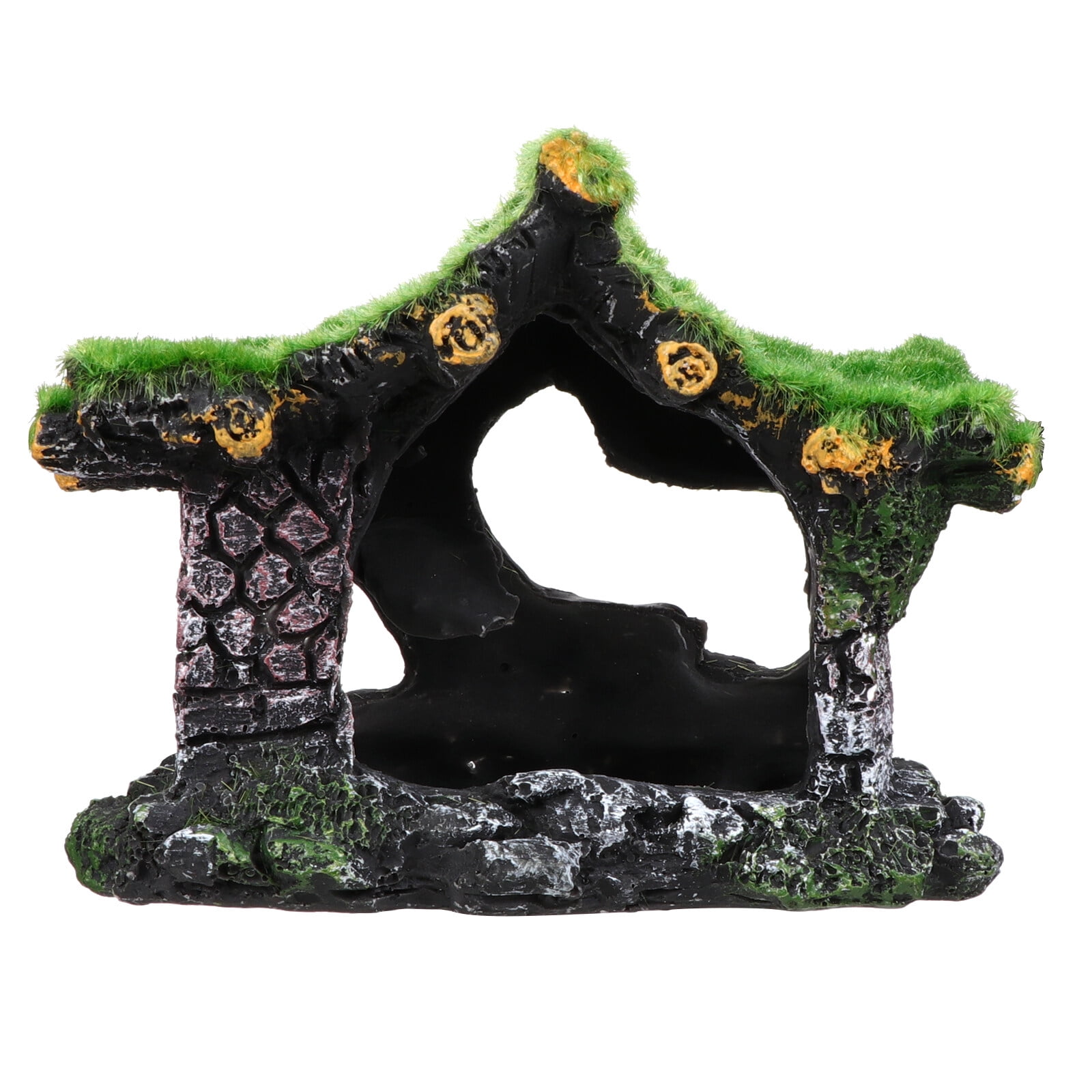 NUOLUX Fish Tank Moss Betta Decoration Landscape Hideout Cave House ...
