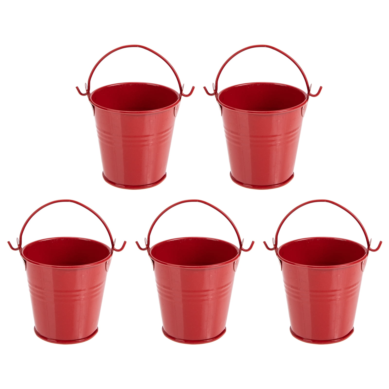 Tineasur 5Pcs Red Iron Succulent Planter Pot Decorative Flower Holder ...