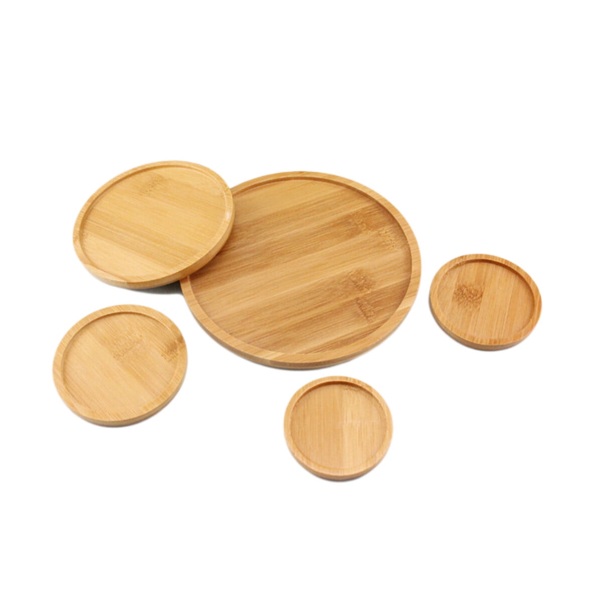 NUOLUX Flower Pot Saucers Ceramic Plant Pot Outdoor Planter Pots Wooden ...