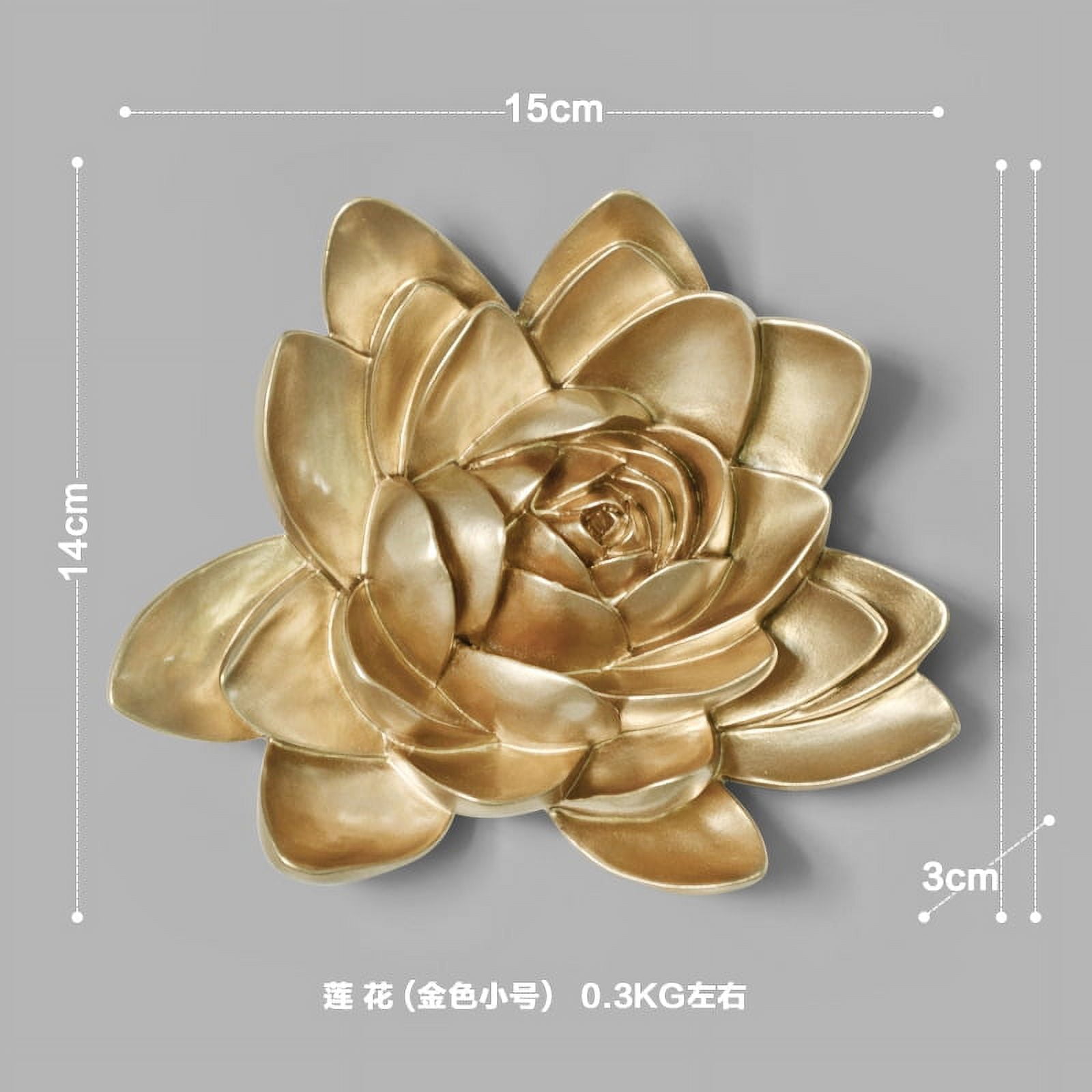 NUOLUX Flower Wall Decor 3D Resin Lotus Wall Hanging Decor Flower Wall ...