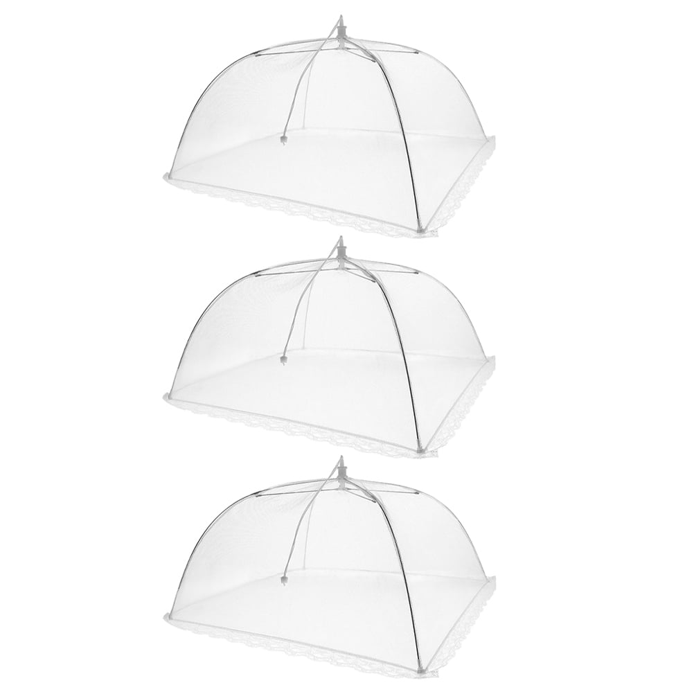 CATIEBYE Mesh Food Protector Food Protective Cover White 3Pcs - Walmart.com
