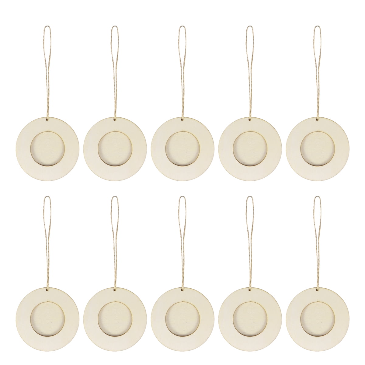 Tineasur Set of 10 Small Round Khaki Plastic Picture Frames, Photo ...