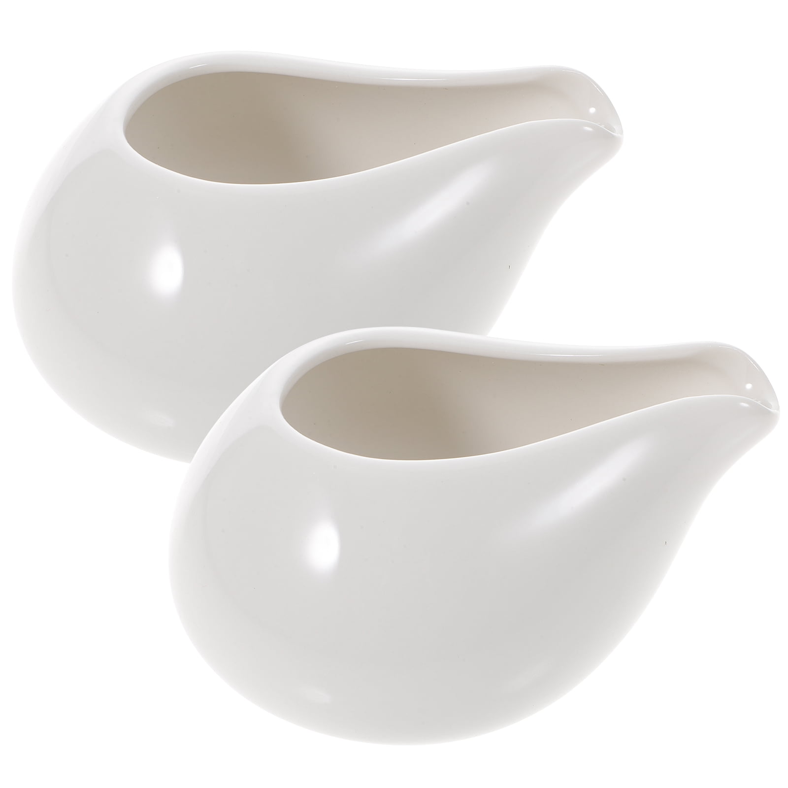 NUOLUX Gravy Boat Ceramic Sauce Safe Creamer Pourer Boats Serving Food ...