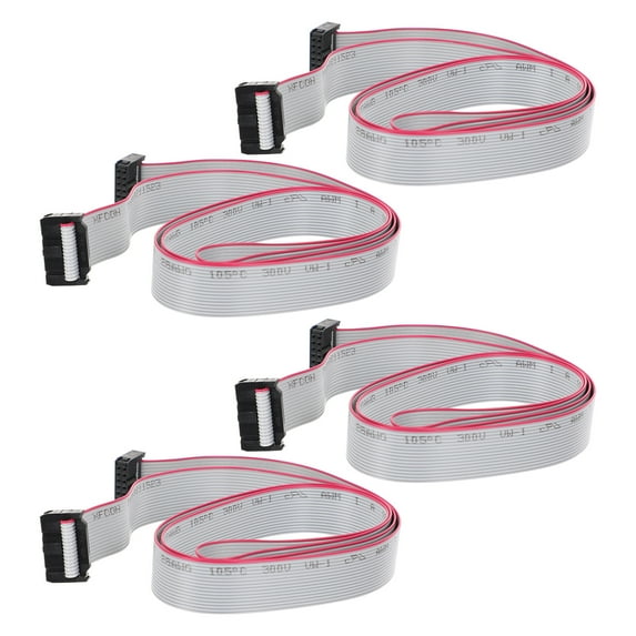 CATIEBYE 16 Pin Flat Ribbon Cable Female to Female Light Grey for Home ...