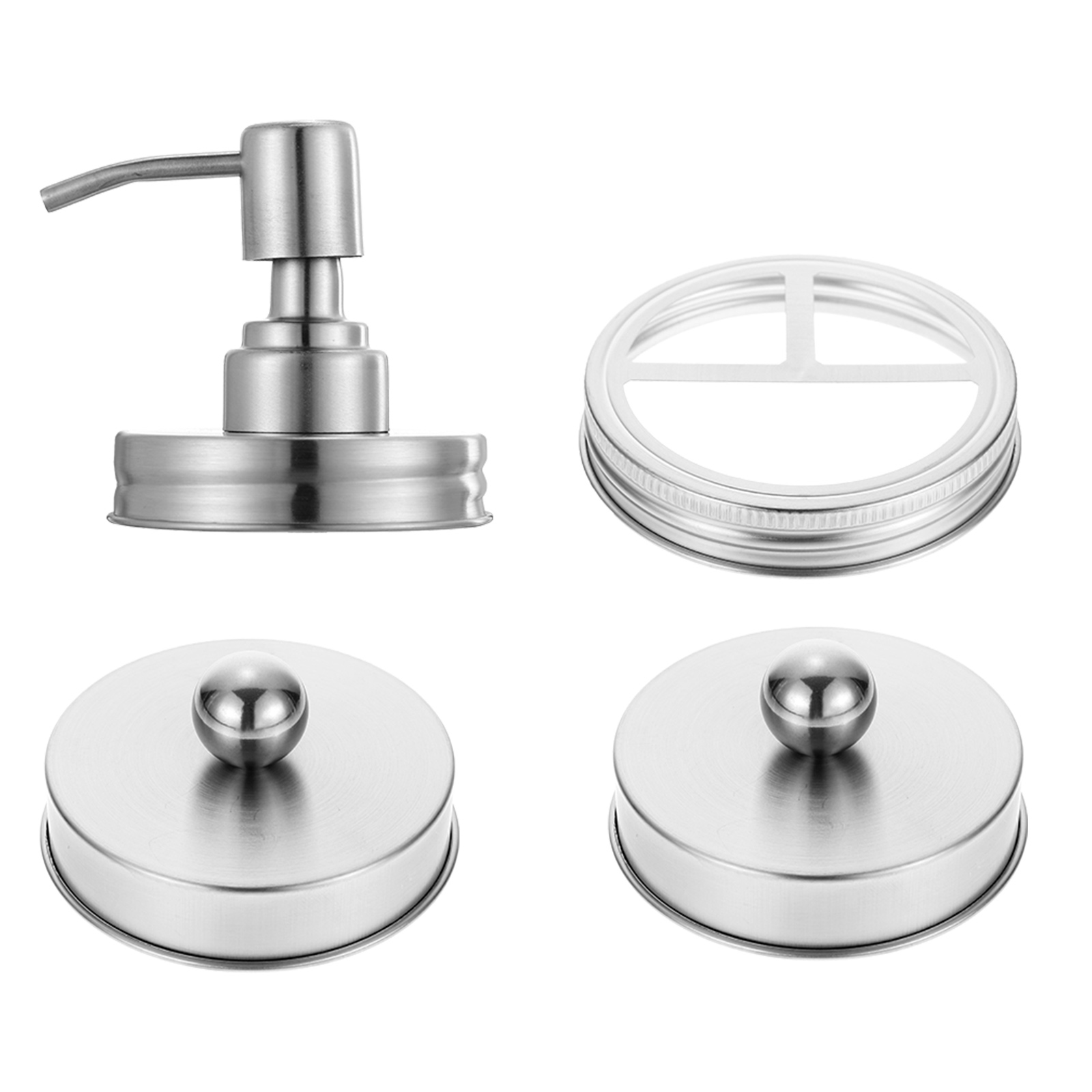 NUOLUX Jar Lid Soap Mason Dispenser Pump Lids Replacement Canning ...