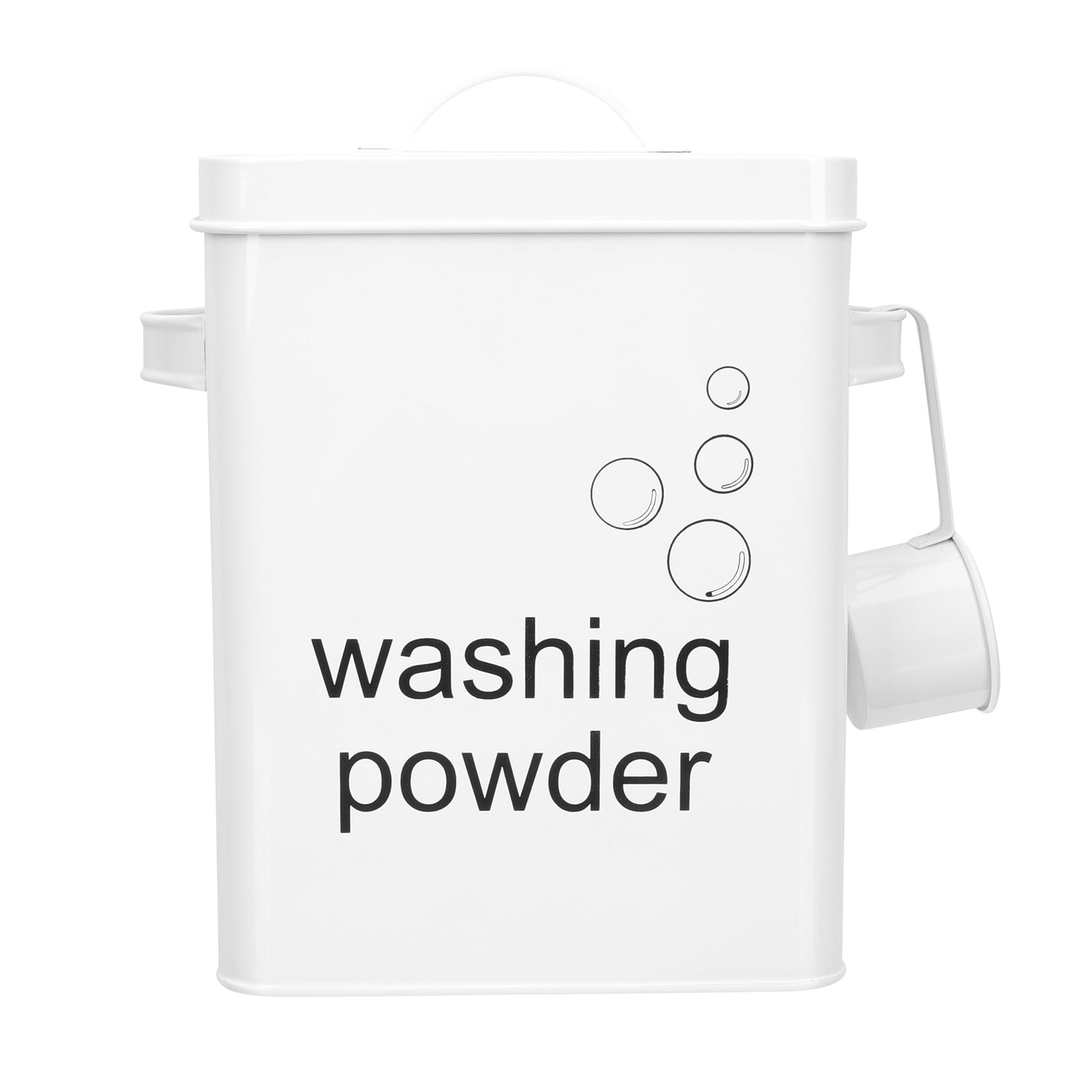 Tineasur Washing Powder Bucket with Scoop Durable Metal for Household ...