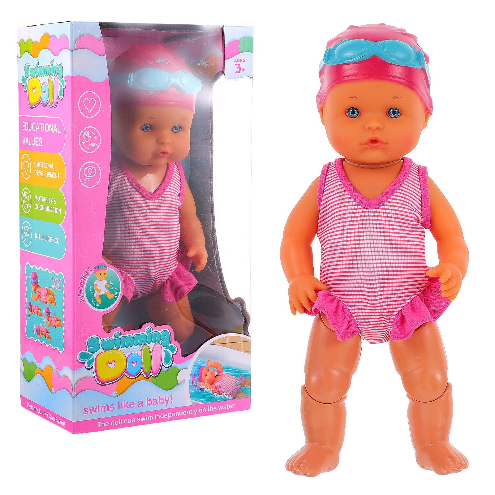 NUOLUX Electric Newborn Doll, Waterproof Swimmer, Bath and Beach Water ...