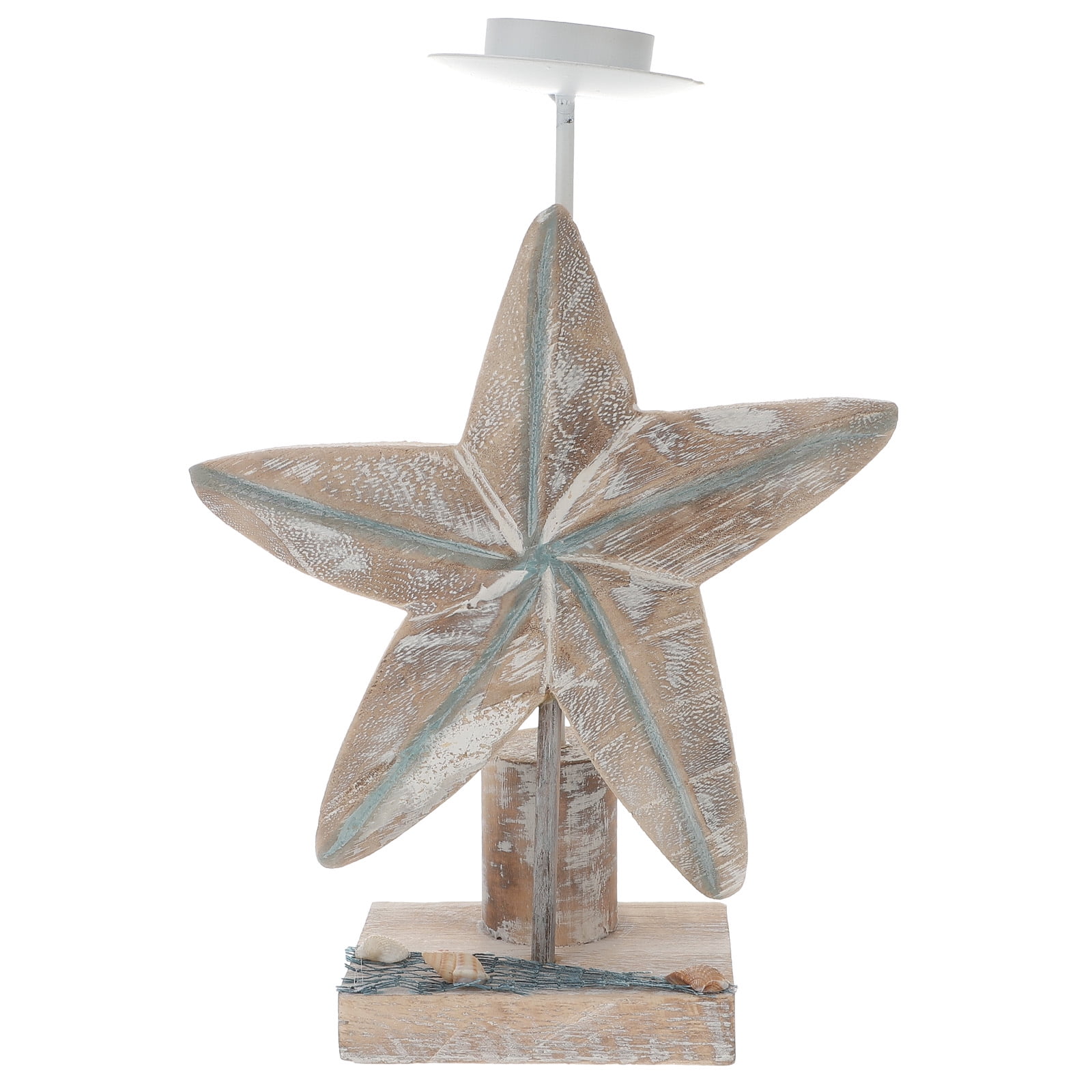 NUOLUX Lighthouse Night Light Ornament Nautical Wood Centerpieces ...