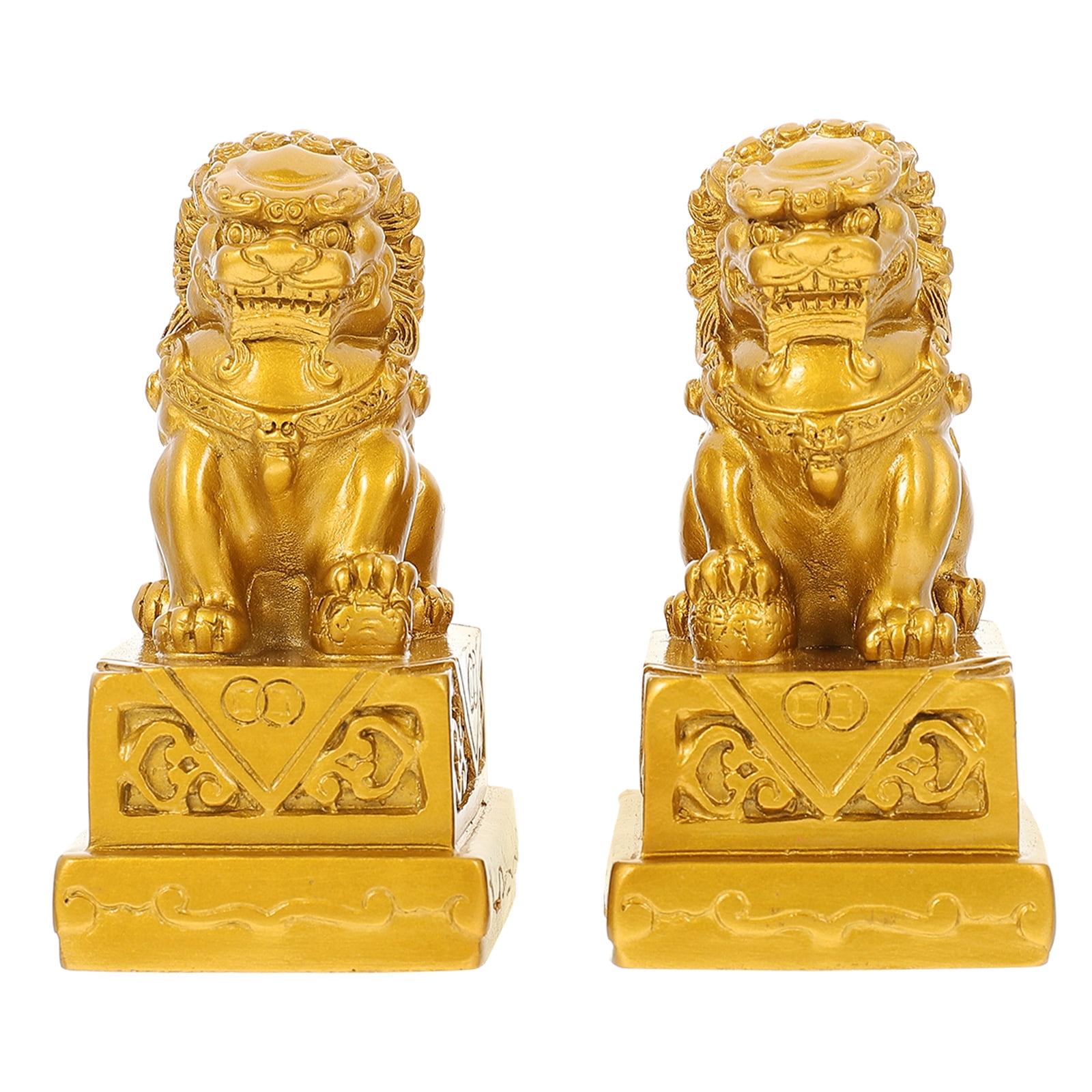 NUOLUX Lion Statue Guardian Statues Shui Feng Sculpture Fu Foo Figurine ...