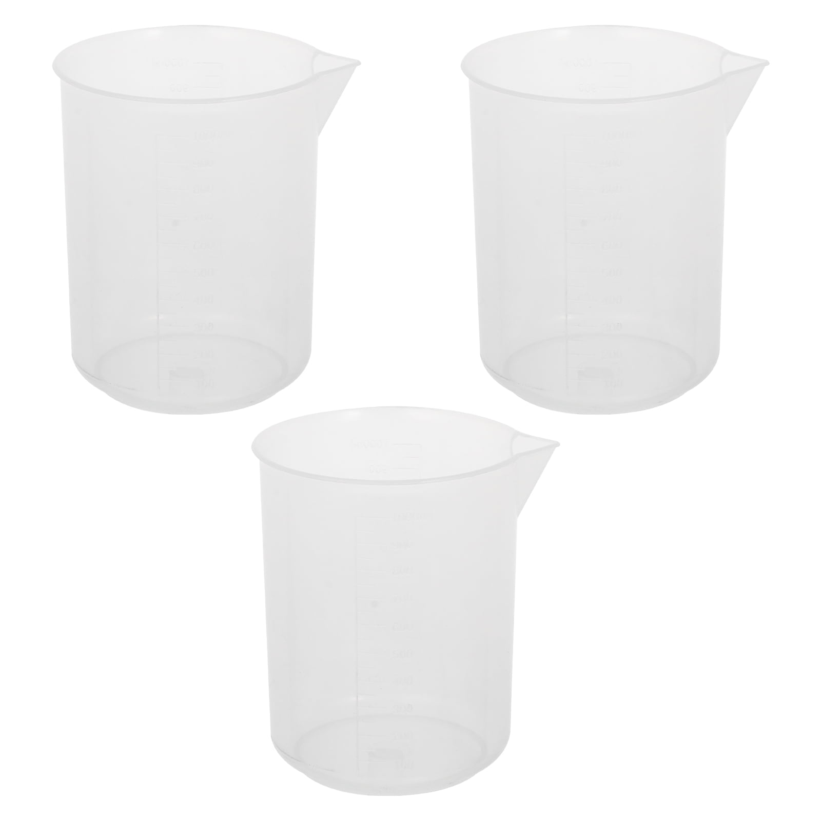 NUOLUX 1000ml Plastic Beaker Cups, Graduated Measuring Cylinder for ...