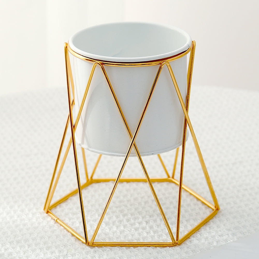 NUOLUX Metal Flower Pot Nordic Style Iron Plant Pot Planter for Living ...