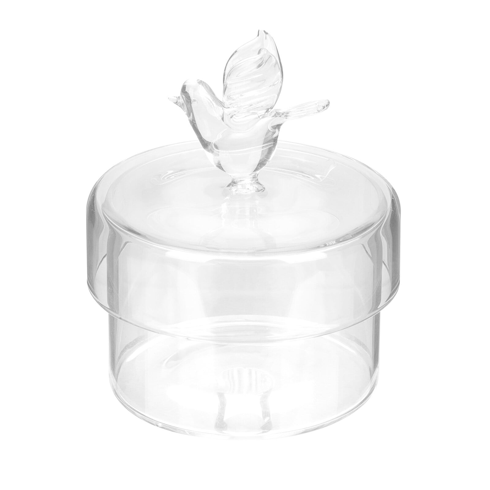 NUOLUX Mini Cake Plate with Lid Glass Cake Stand Candy Holder Dessert ...