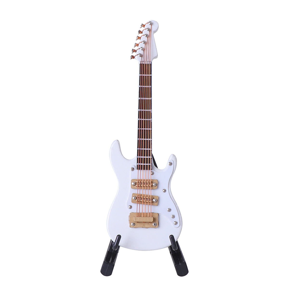 RENACLIPY Nuolux Miniature Guitar White Small Decorative Guitar ...