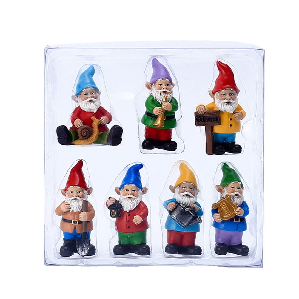 NUOLUX Mini Miniature Garden Dwarfs Gnomes Figurines Gnome Smallgnome ...